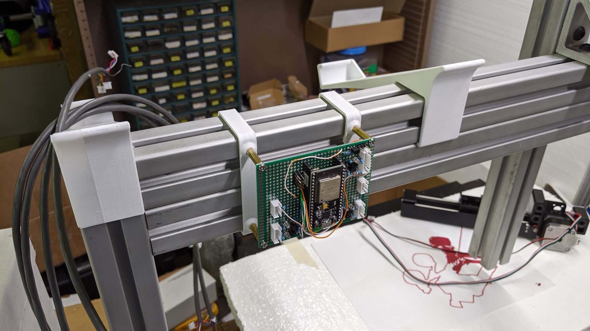 Test Mounting Grbl ESP32 On Gantry – New Screwdriver