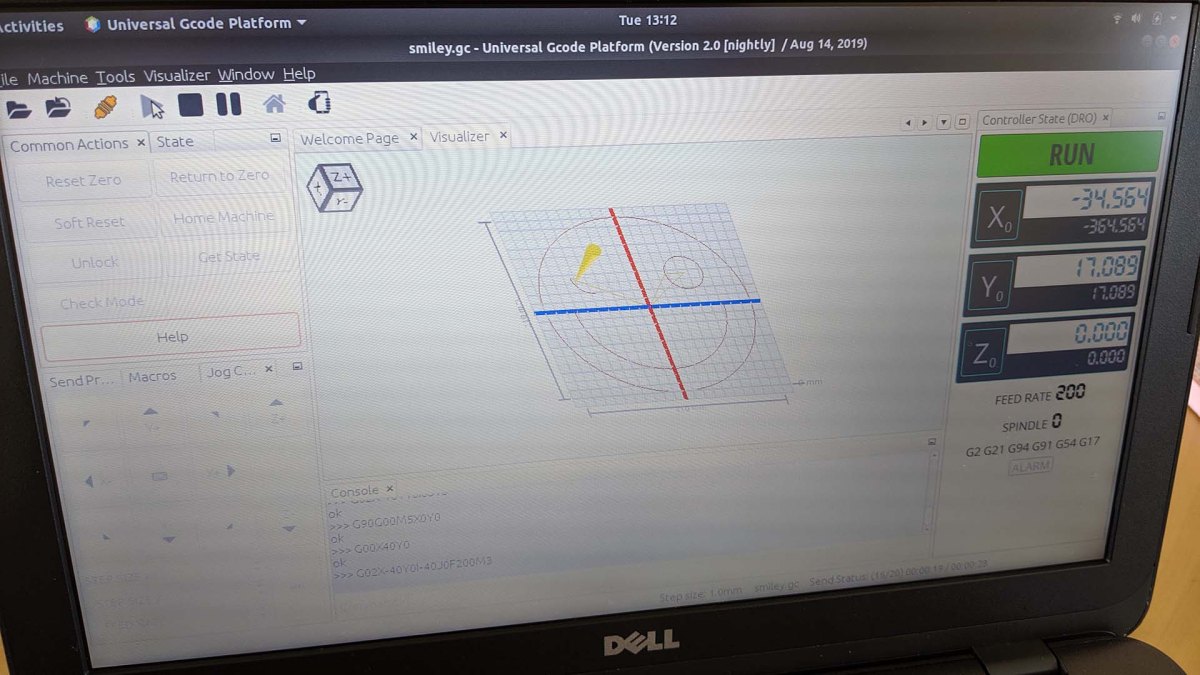 Computer Running UGS As CNC Control Console – New Screwdriver
