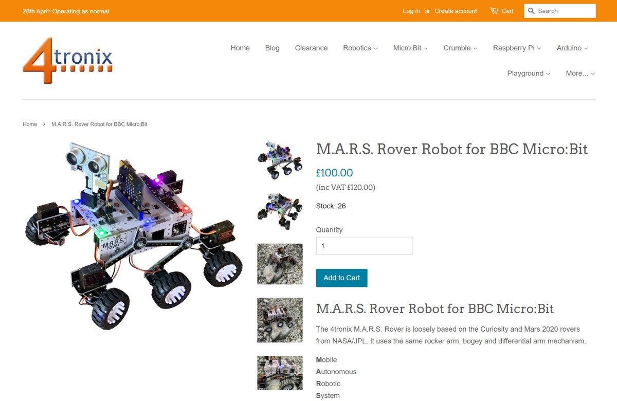 Window Shopping 4tronix M.A.R.S. Rover – New Screwdriver