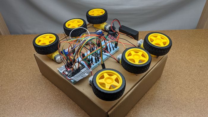 Cardboard Rover Testbed Wheels Turning And Steering – New Screwdriver