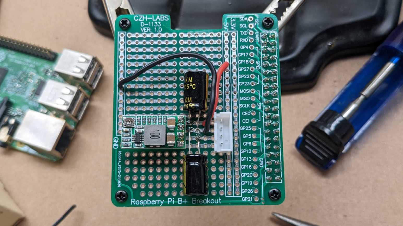 Power Control Board for TrueNAS Replication Raspberry Pi – New Screwdriver