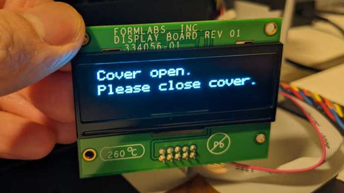 FormLabs Form 1+ Display Board Rev 01 – New Screwdriver