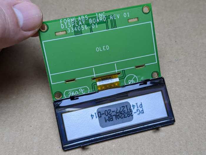 FormLabs Form 1+ Display Board Rev 01 – New Screwdriver