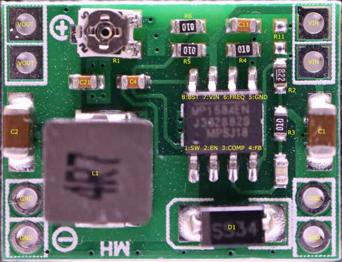 Voltage Step-Down (Buck) Converter Module Schematic (MP1584) – New ...